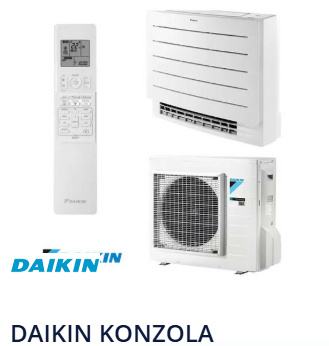 DAIKIN PODNA KLIMA 3,5 KW+ MATERIJAL+ MONTAŽA klima URACUNATA U CIJENU