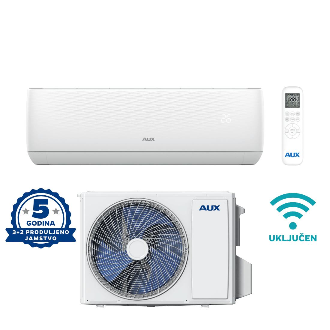 Klima uređaj AUX J-Smart 2.7 kW, ARI-09JEH/ARO-09JEH, UV lampa, R32, W