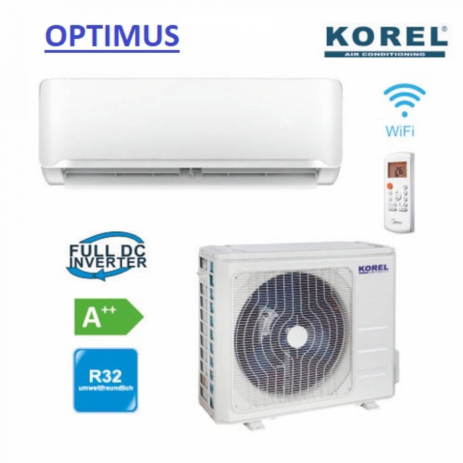 Klima uređaj Korel Optimus Plus KMA32-12FNX-G/FN8-G, 3,50kW, R32,