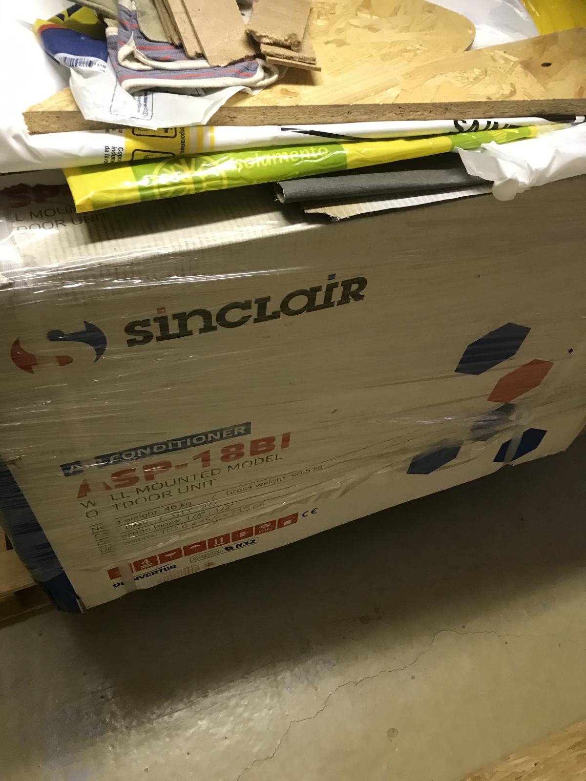 Klima uređaj Sinclair parapetna/konzolna jedinica ASP-18BI 5,2KW NOVO