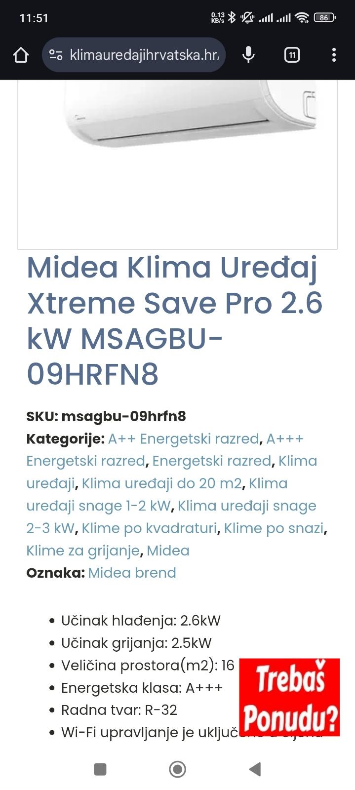 Midea klima
