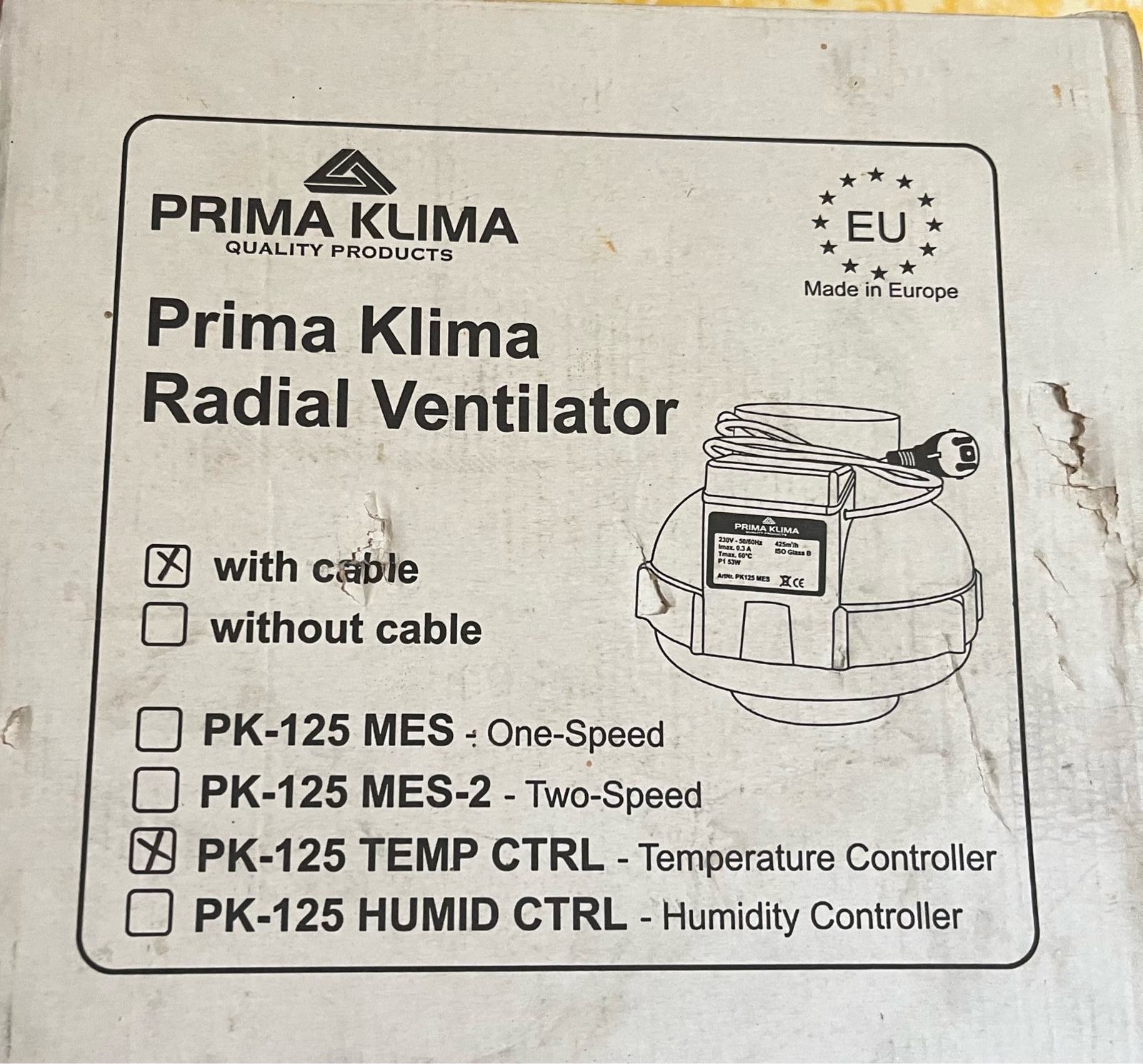 Prima Klima Radial Ventilator