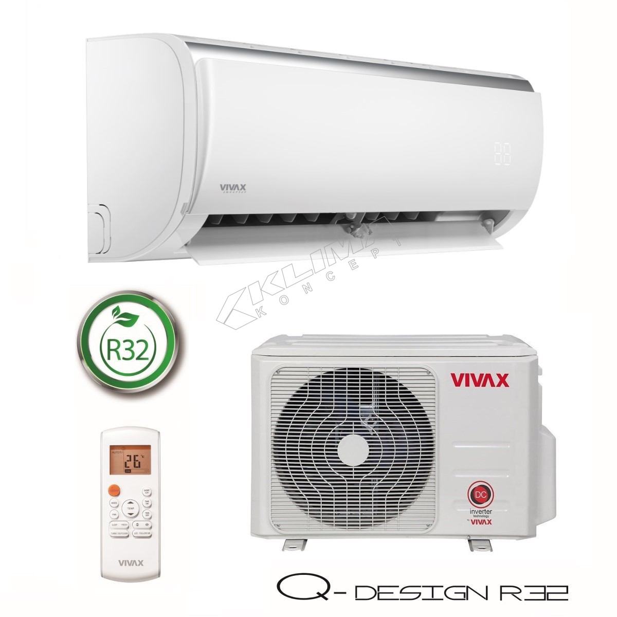 VIVAX KLIMA UREĐAJ 5,28KW ACP-18CH50AEQI - Q DESIGN, ZA PROSTOR DO 50M