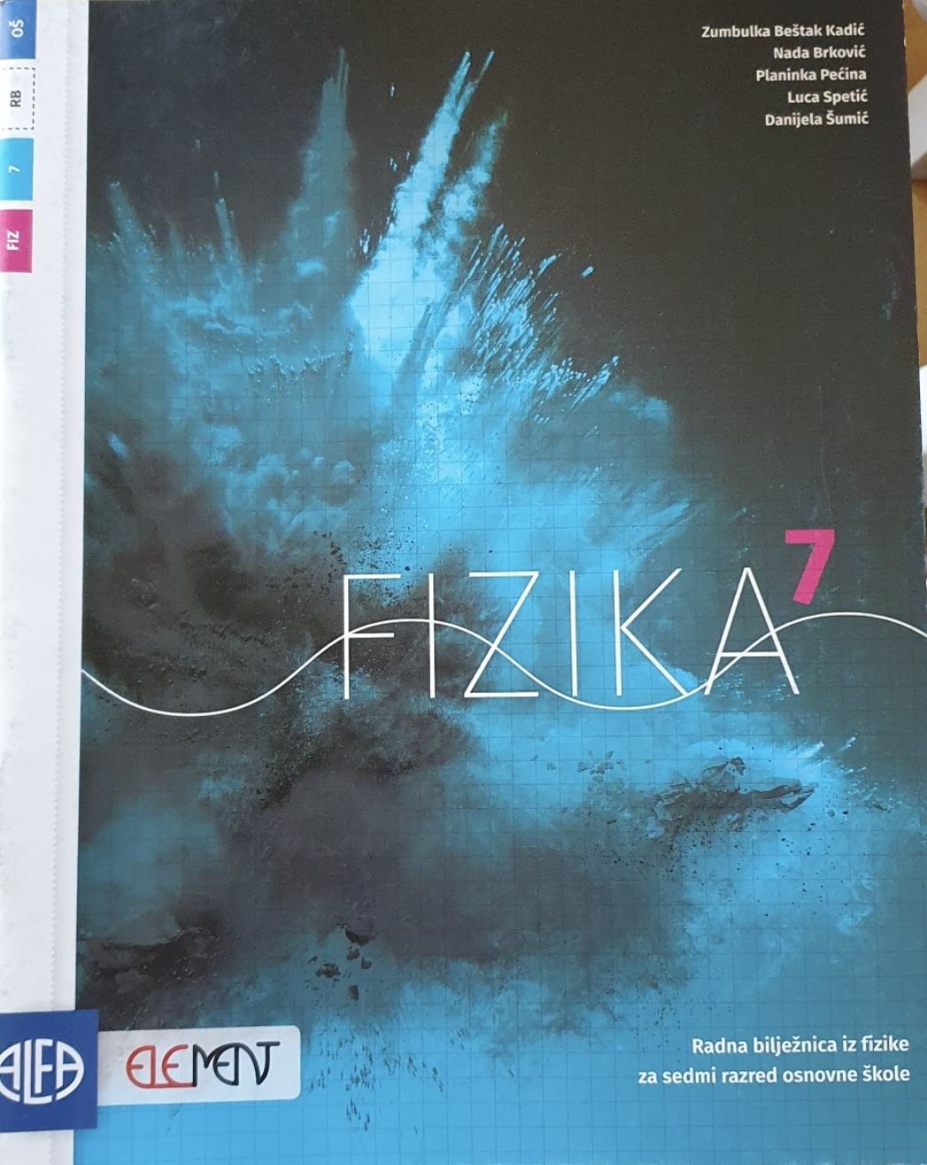 Fizika 7 radna bilježnica ALFA NOVO