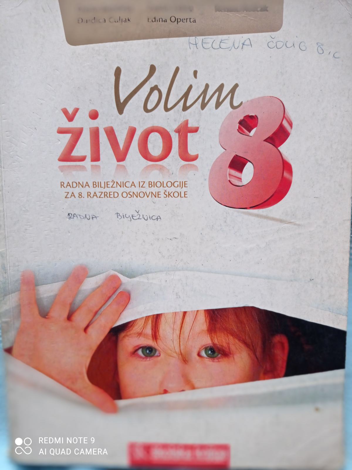 Radna bilježnica - za 8 razred osnovne škole - Volim život