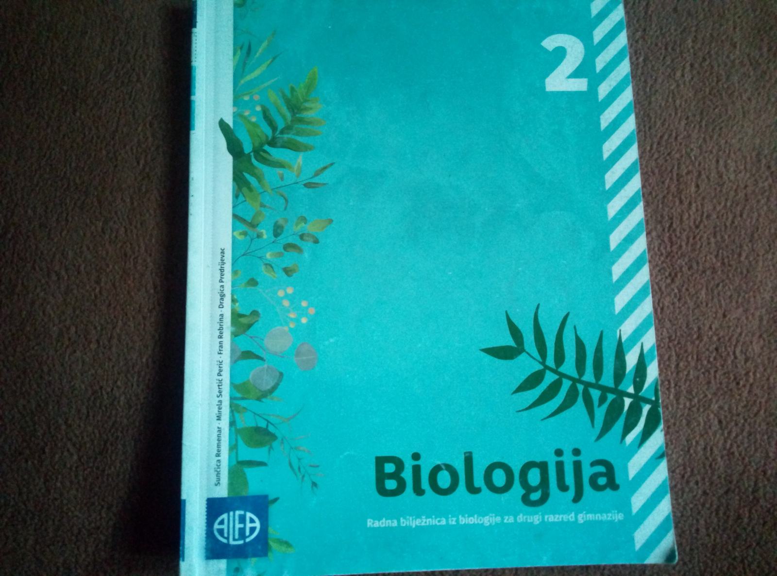 Biologija 2, radna bilježnica - 2020. godina