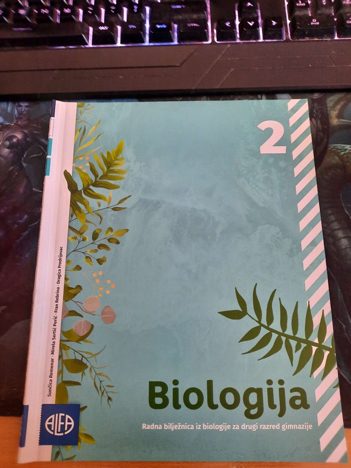 Biologija 2 - Radna bilježnica za drugi razred Gimnazije