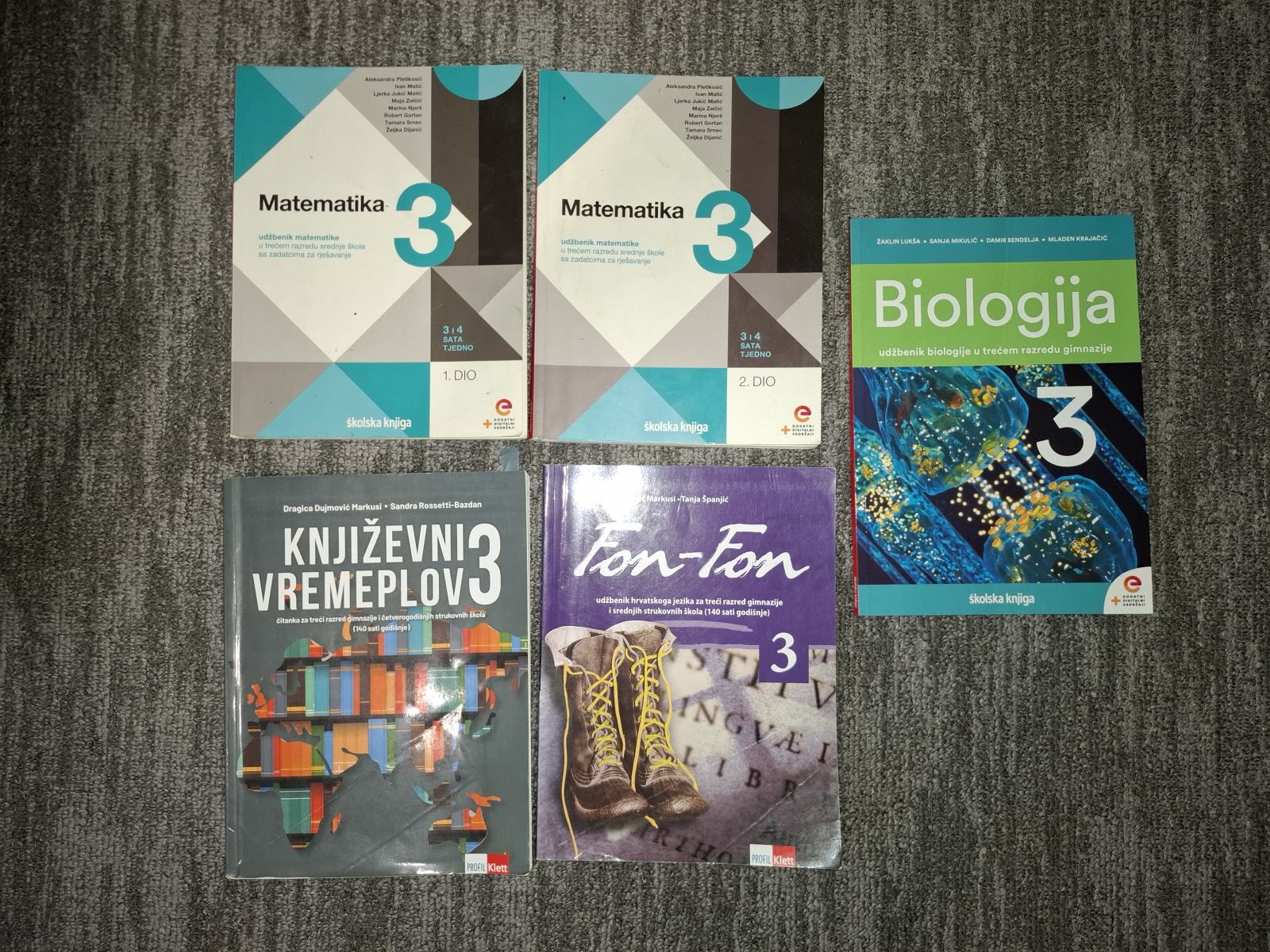 Udžbenici za 3. razred gimnazije