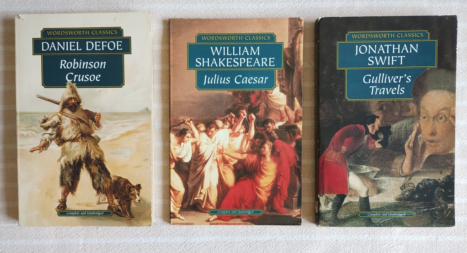 WORDSWORTH CLASSICS ROBINSON CRUSOE JULIUS CAESAR GULLIVERS TRAVELS