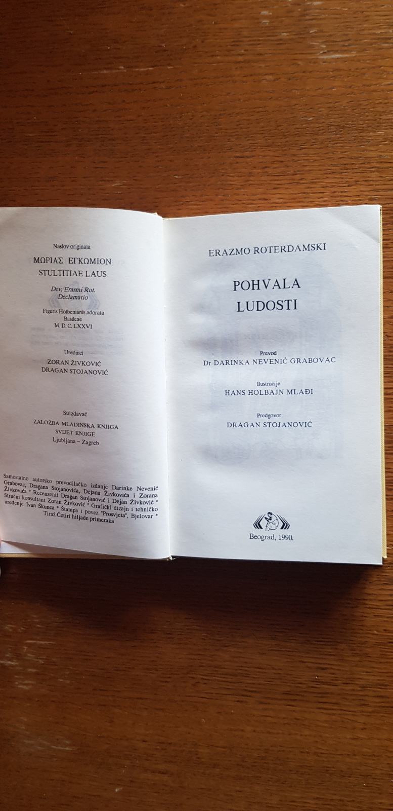 Erazmo Roterdamski - Pohvala ludosti