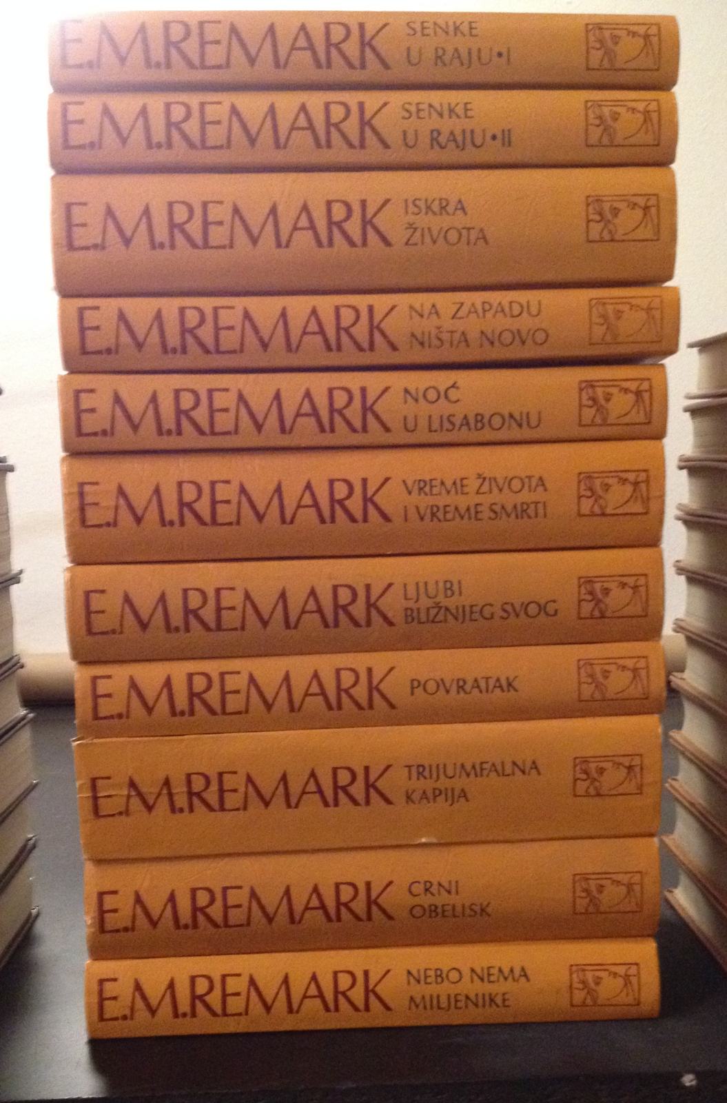 Komplet knjiga Erich Maria Remarque. Komplet 11 knjiga.