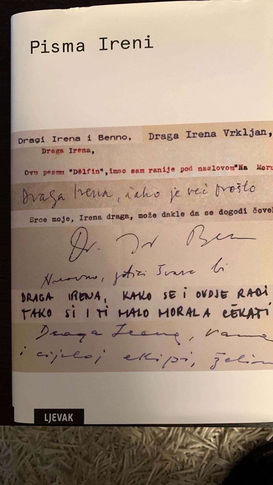 PISMA IRENI Irena Vrkljan