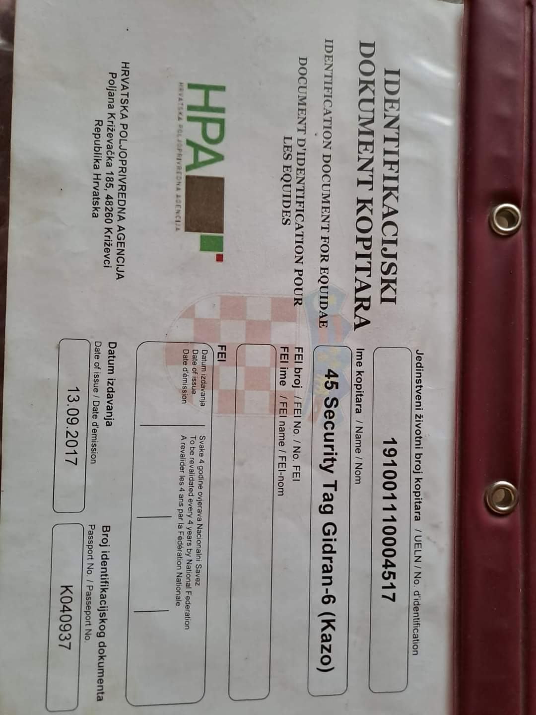 Gidran, pastuh za pripust