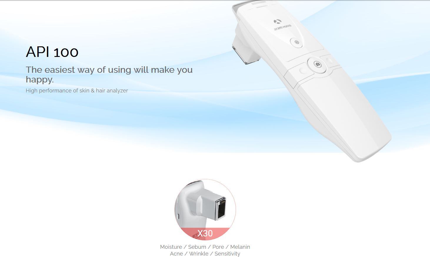 API 100 skin & hair analyzer, diagnostika za kosu i vlasište