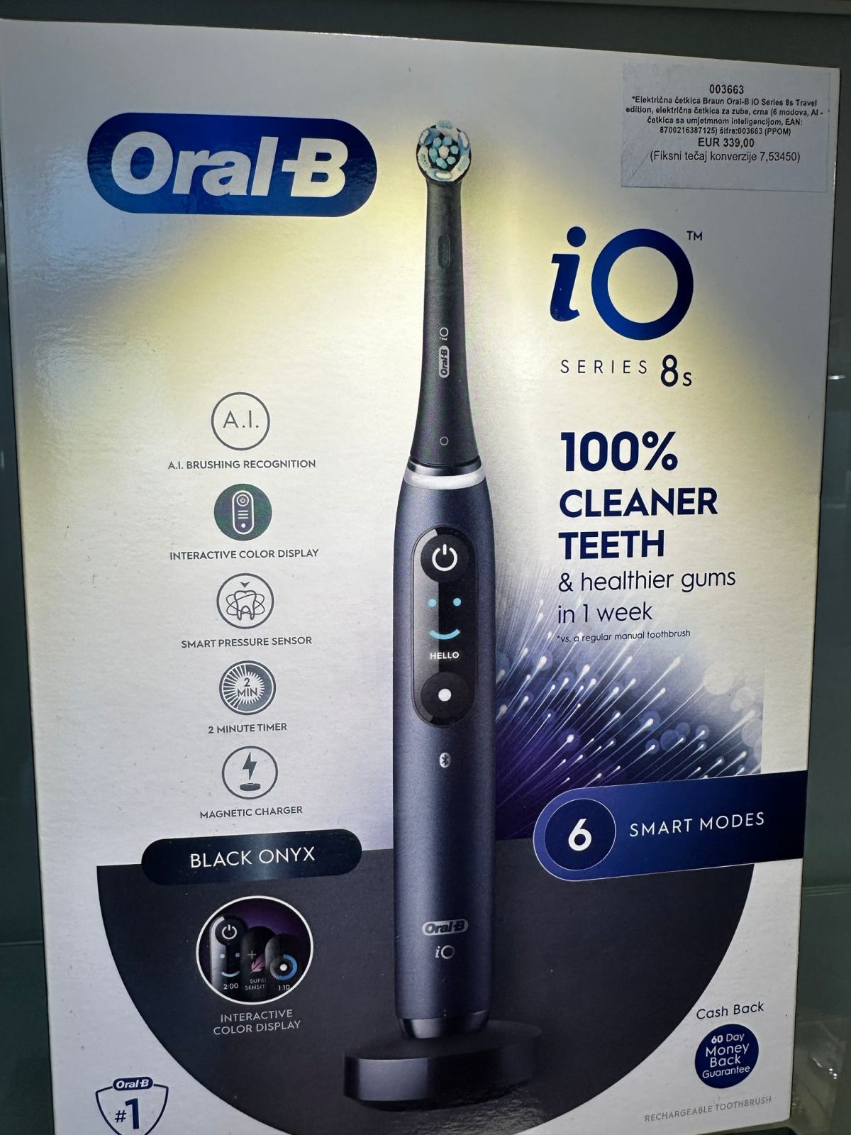 Braun Oral-B iO Series 8s , 6 modova, AI ,NOVO,