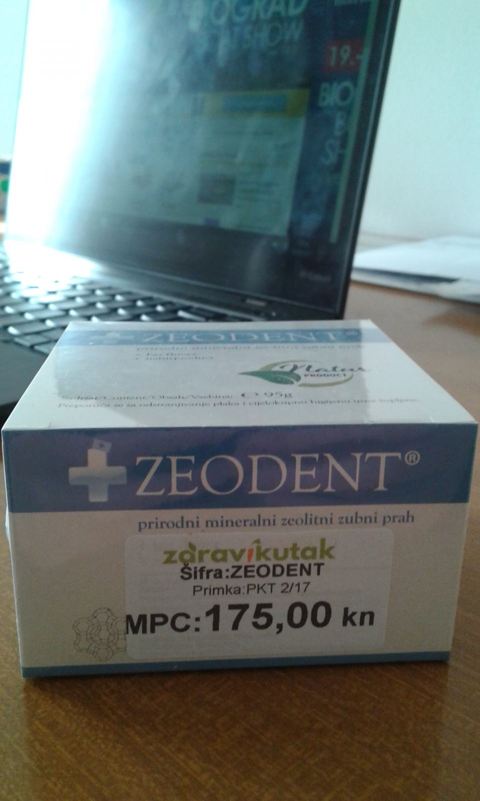 Zeodent prirodni mineralni zeolitni zubni prah bez fluora