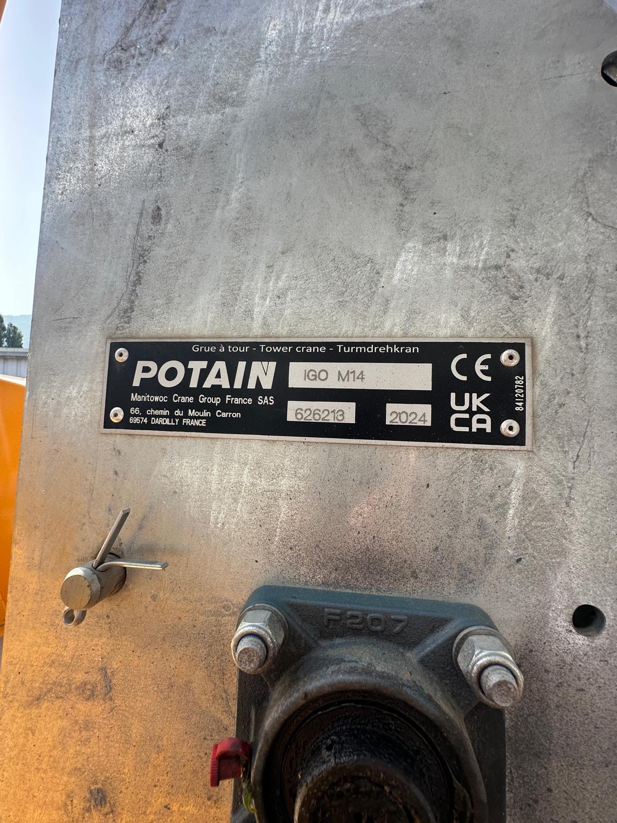 POTAIN IGO M 14 građevinska dizalica / kran 220V/380V god. 2017