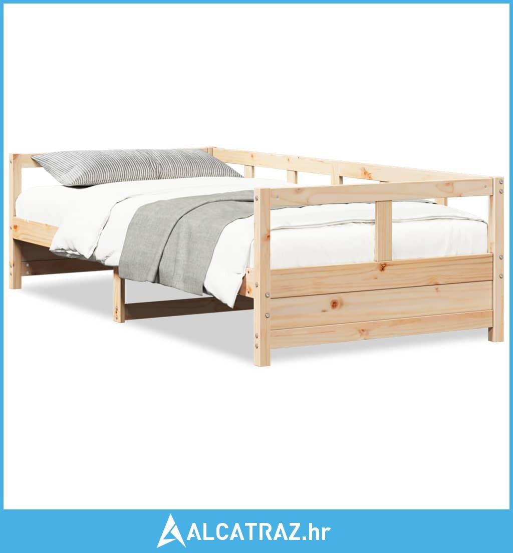 Dnevni krevet prirodni 90 x 190 cm od masivne borovine - NOVO