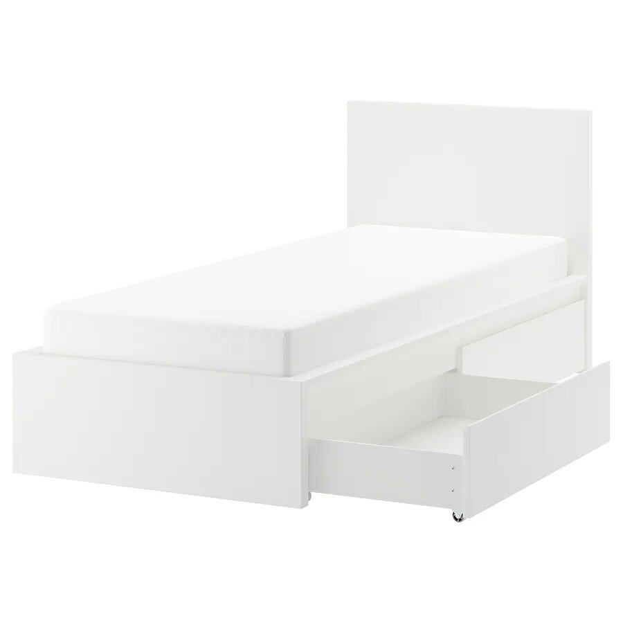 Ikea krevet MALM | 90 x 200cm 2 ladice + podnice + madrac