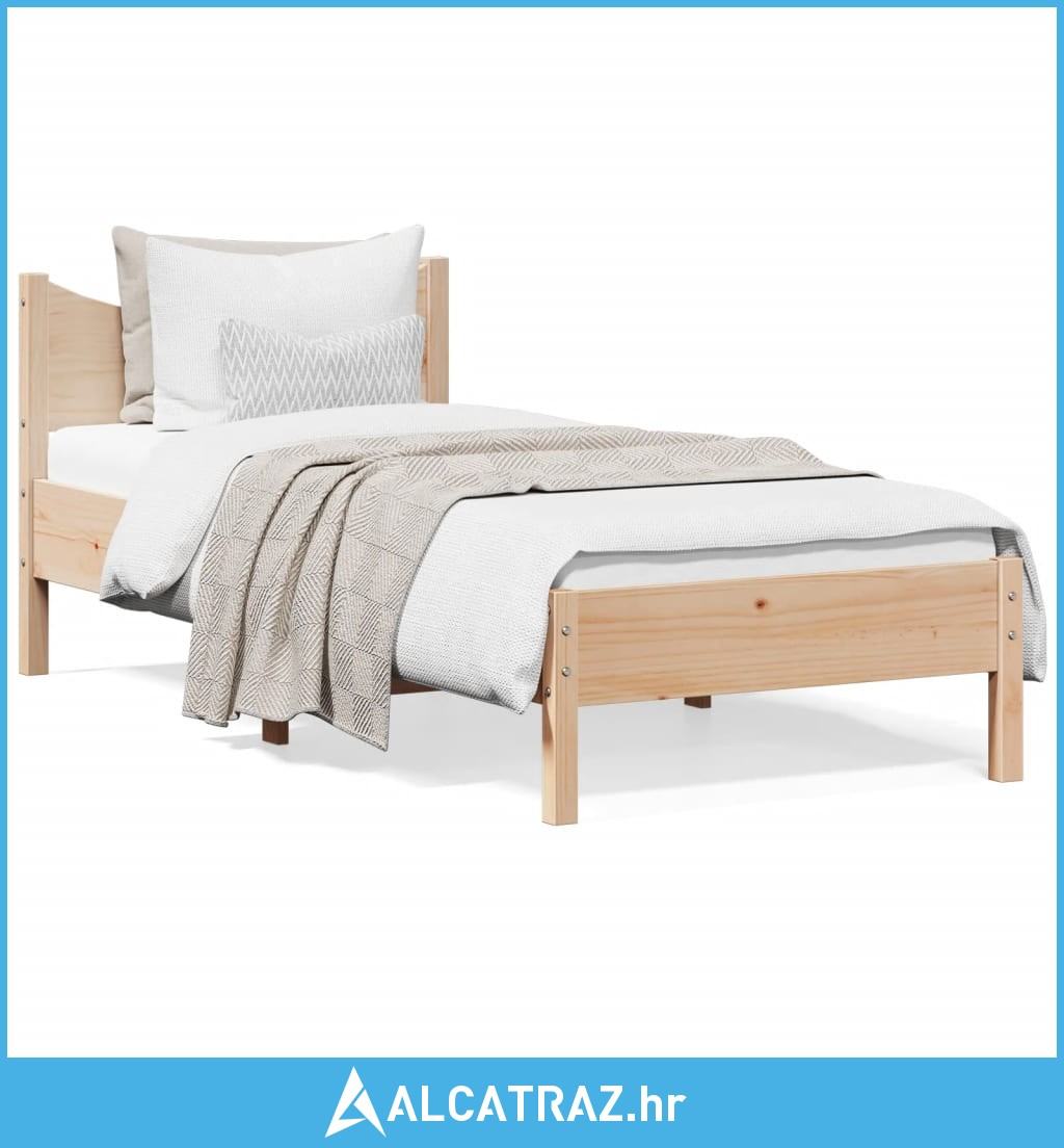 Okvir za krevet 100 x 200 cm od masivne borovine - NOVO