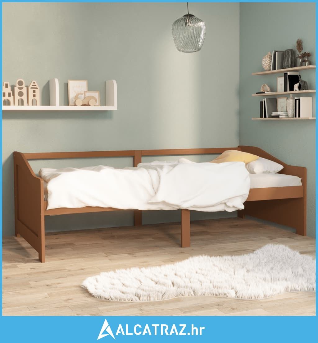 Trosjed / dnevni ležaj boja meda 90x200 cm od masivne borovine - NOVO