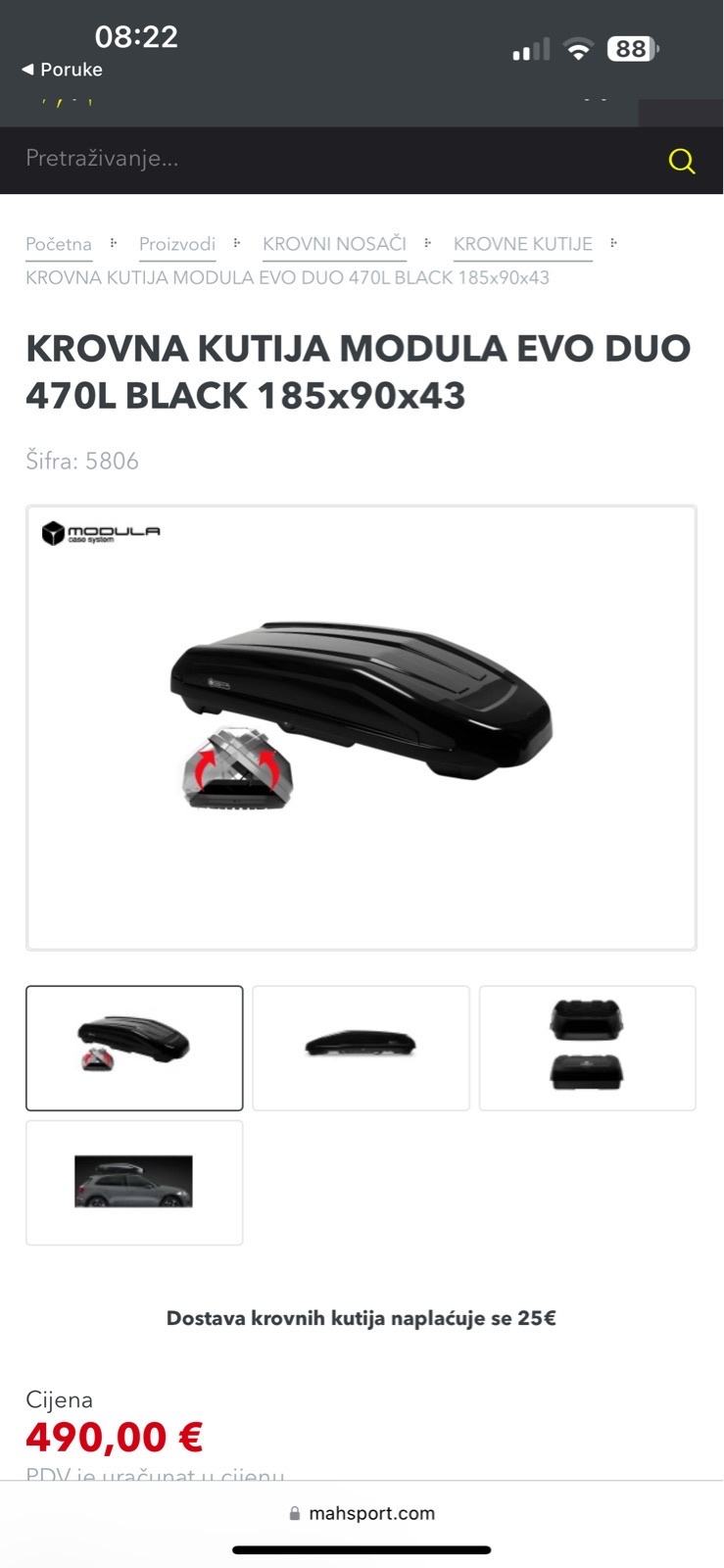 Krovna kutija Modula 470 L