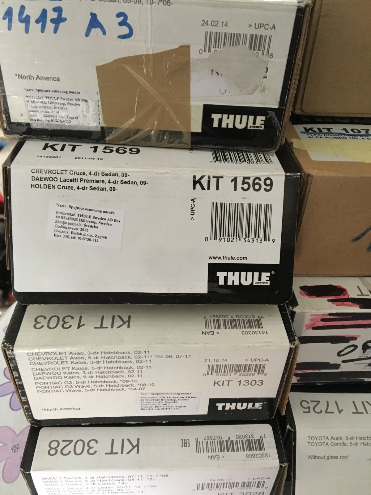 Thule kit -Thule krovni nosači, Rapid System 750-754, Fixpoint 751-753