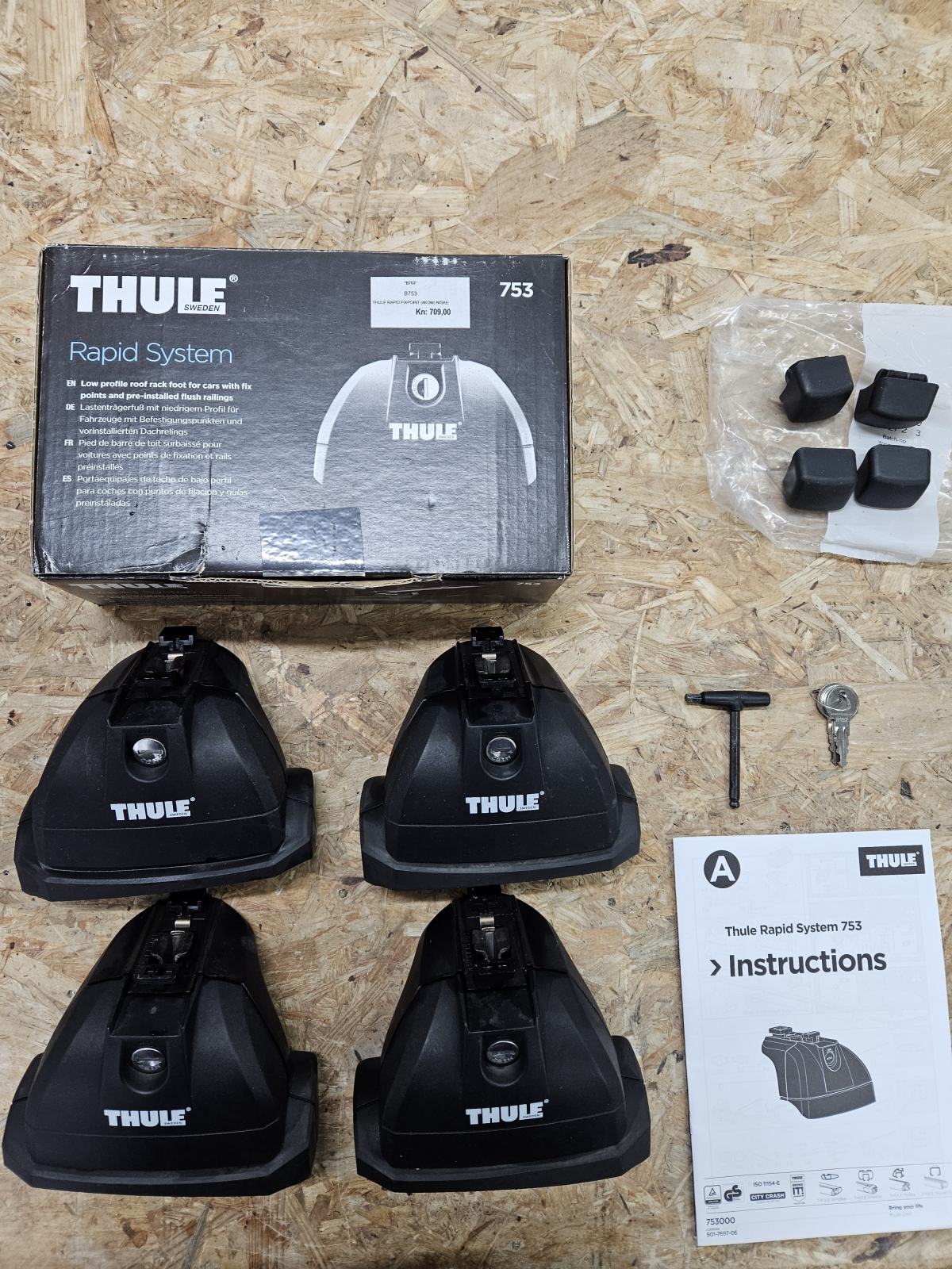 THULE fiksne točke - rapid system 753 + kit 3017 PEUGEOT / CITROEN