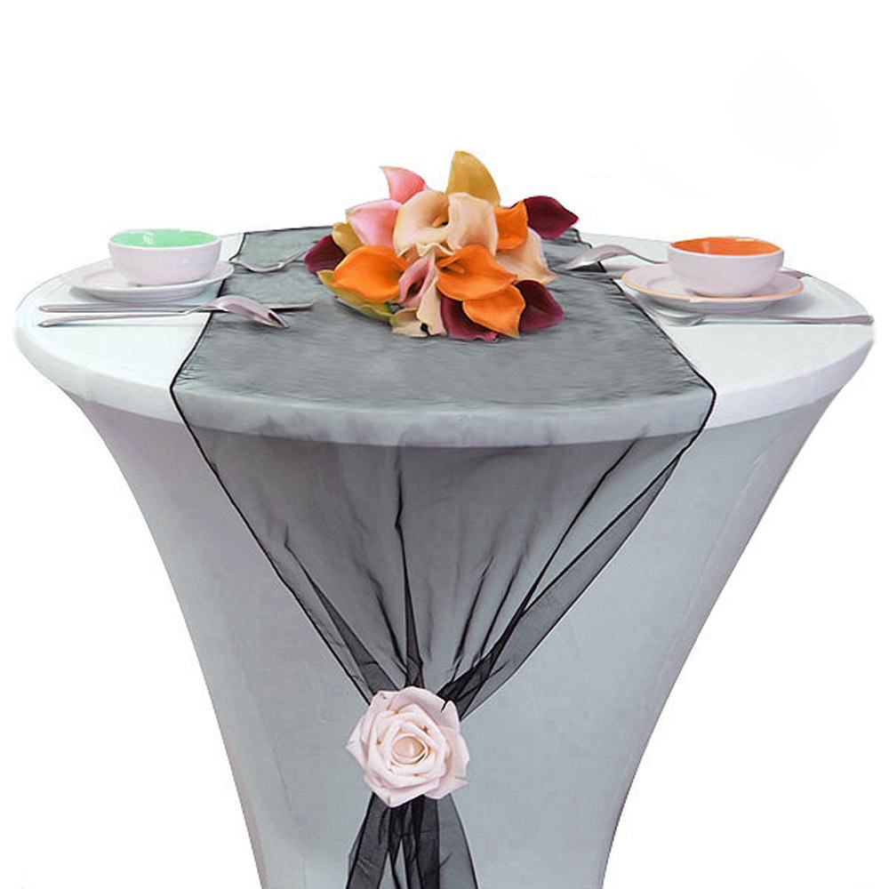 Nadstolnjaci organdi crni 16 kom 36x275cm