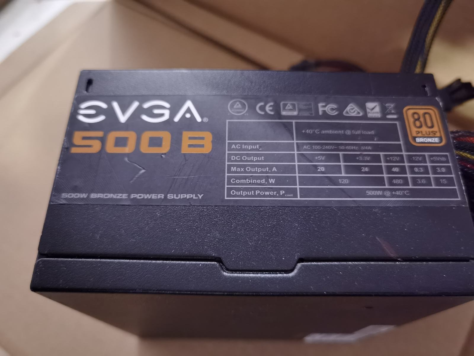 EVGA 500W 500B Bronze 80 Plus