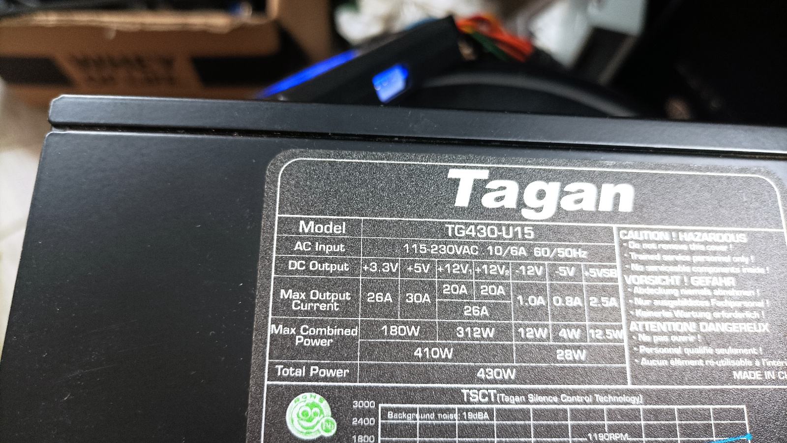 Napajanje Tagan 430w - 24pin