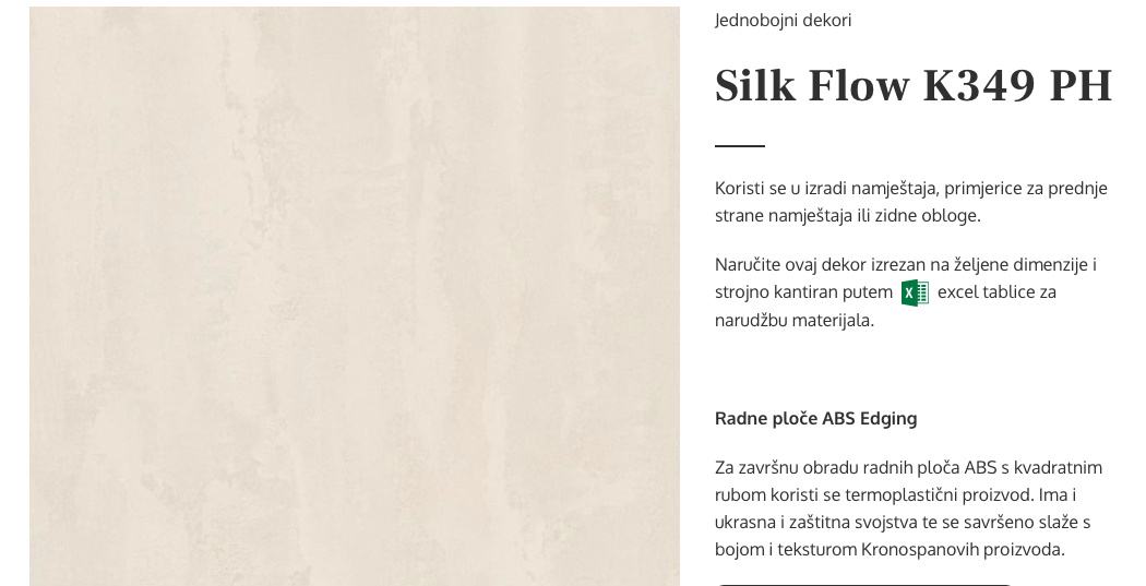 RADNA PLOČA Silk Flow K349 PH