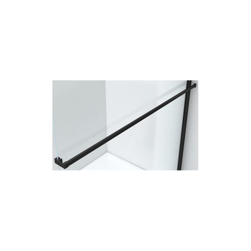 Držač za ručnike za walk in aluminijski 120 cm crni