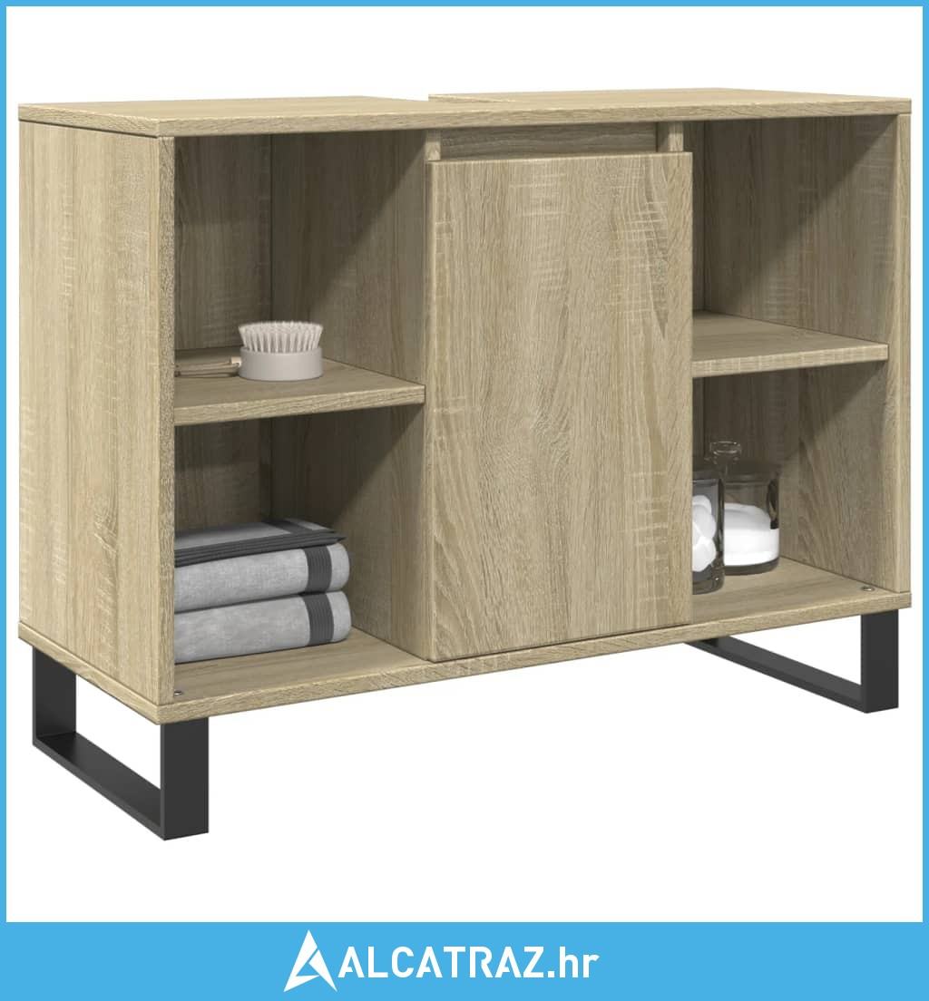 Kupaonski ormarić boja hrasta sonome 80 x 33 x 60 cm drveni - NOVO