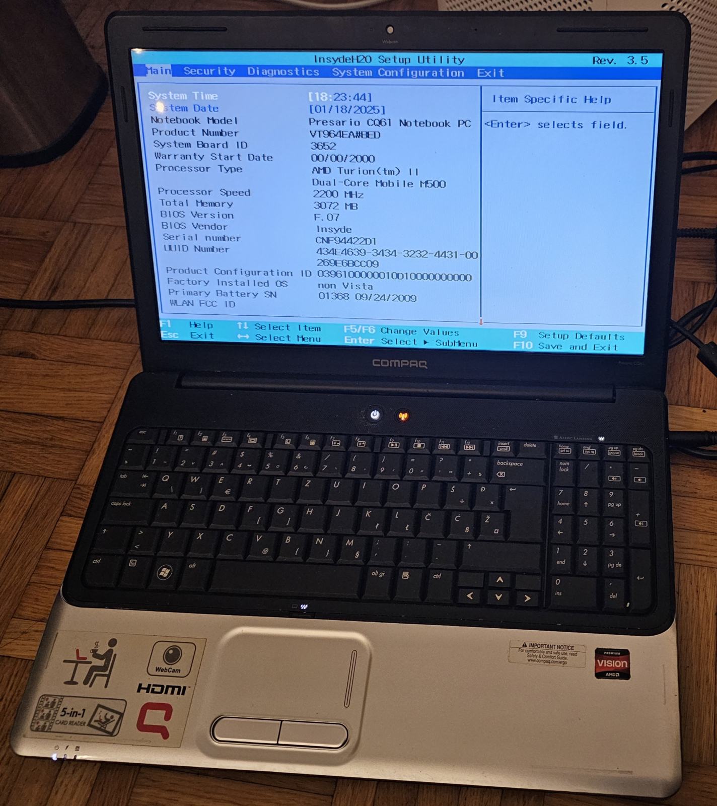 HP Compaq CQ61