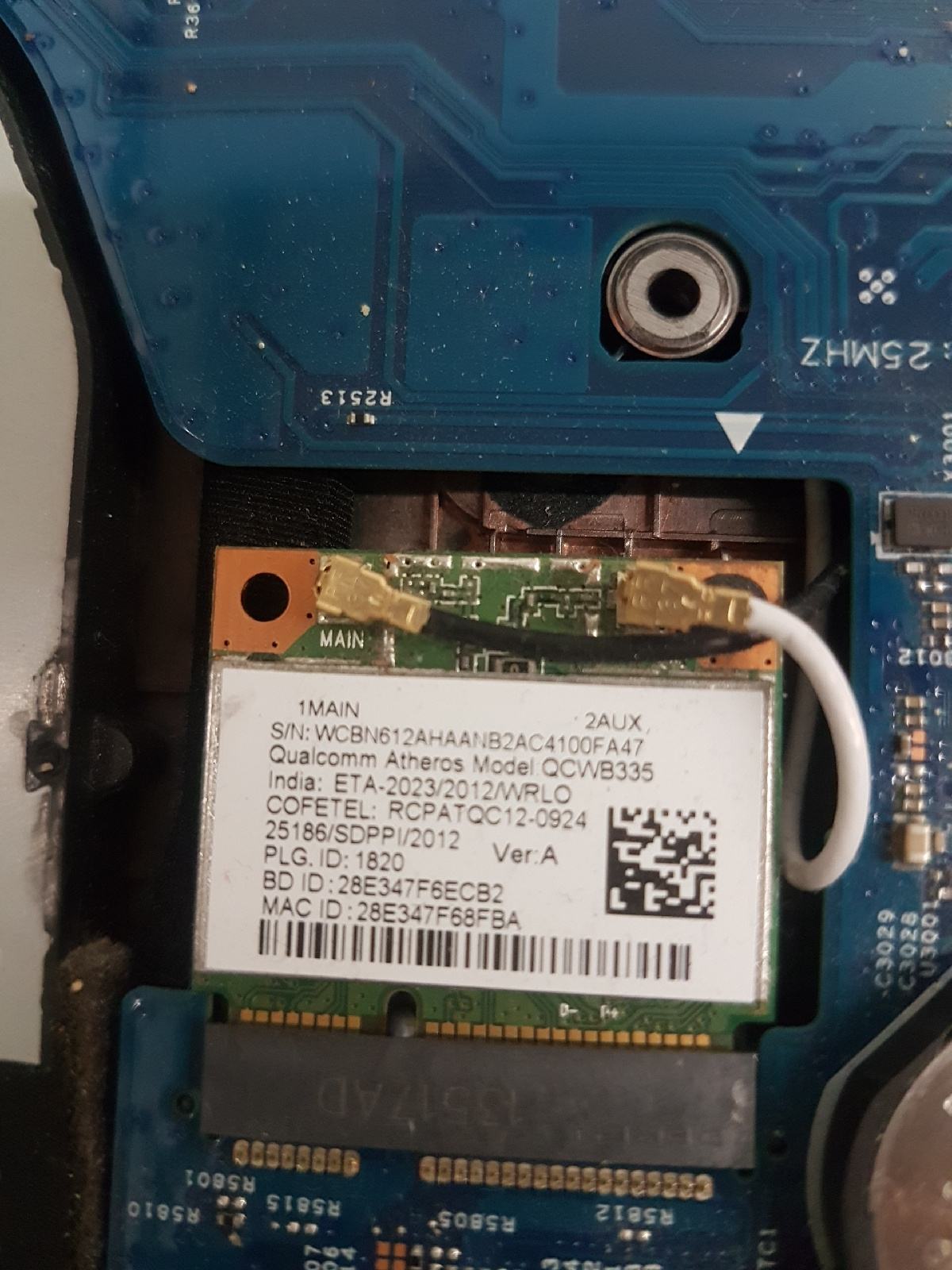 Acer Aspire E1-522 Wireless WiFi Card QCWB335