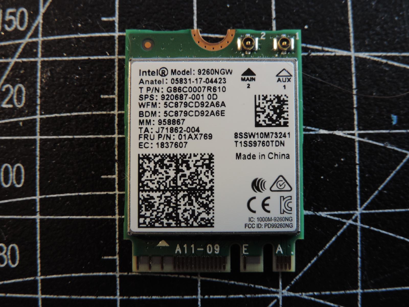 Intel Dual Band Wireless-AC 9260 PCIe WIFI KARTICA M.2 LENOVO HP DELL