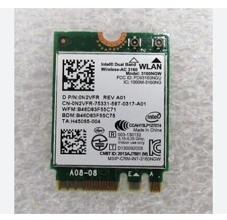 wifi kartica Intel Wireless-AC 3160 Dual Band WLAN Wireless Card N2VFR