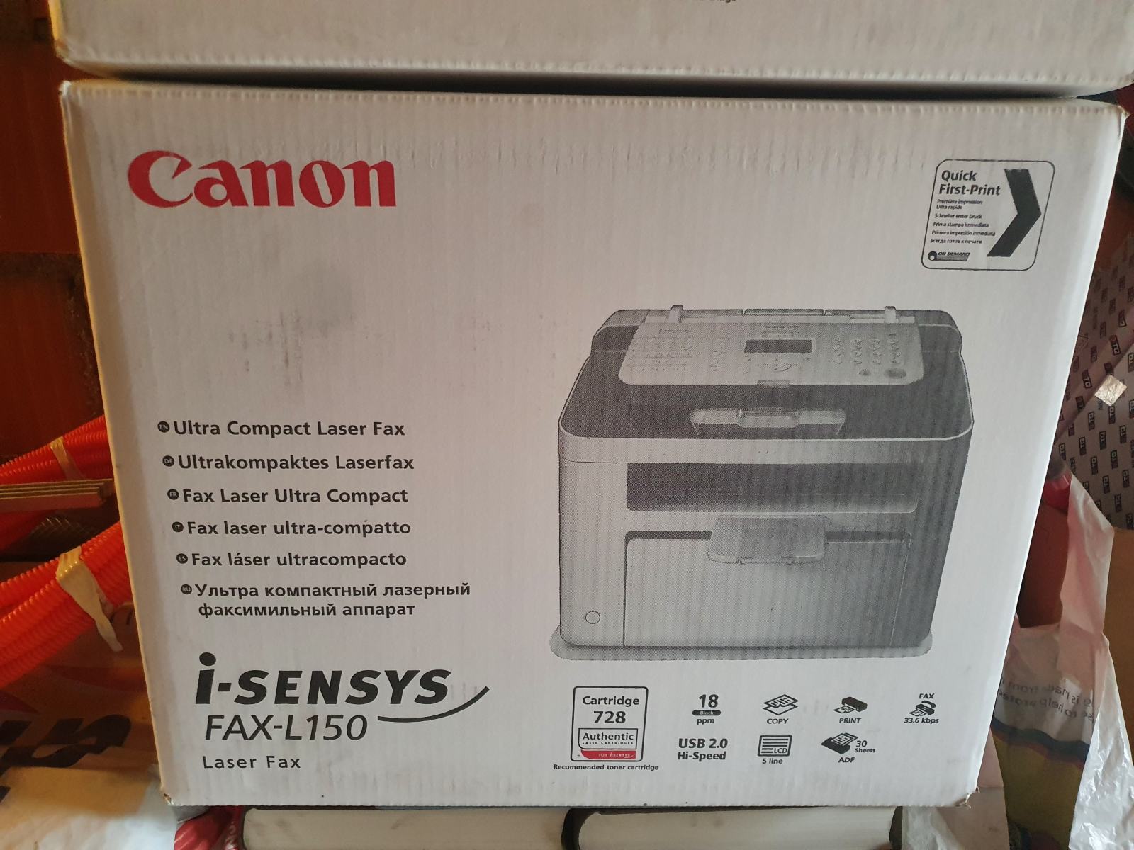 canon i sensys fax l150