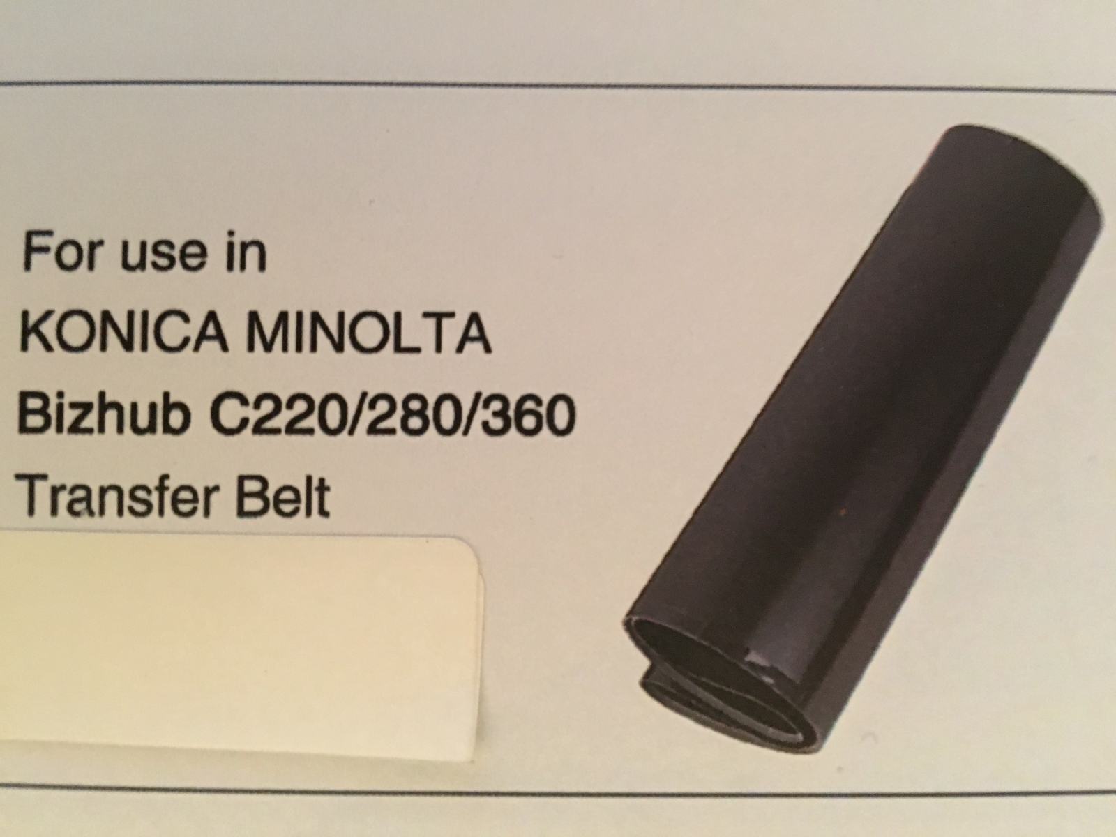 Konica minolta bizhub C220,C280,C360, C363 C283 Transferd Belts