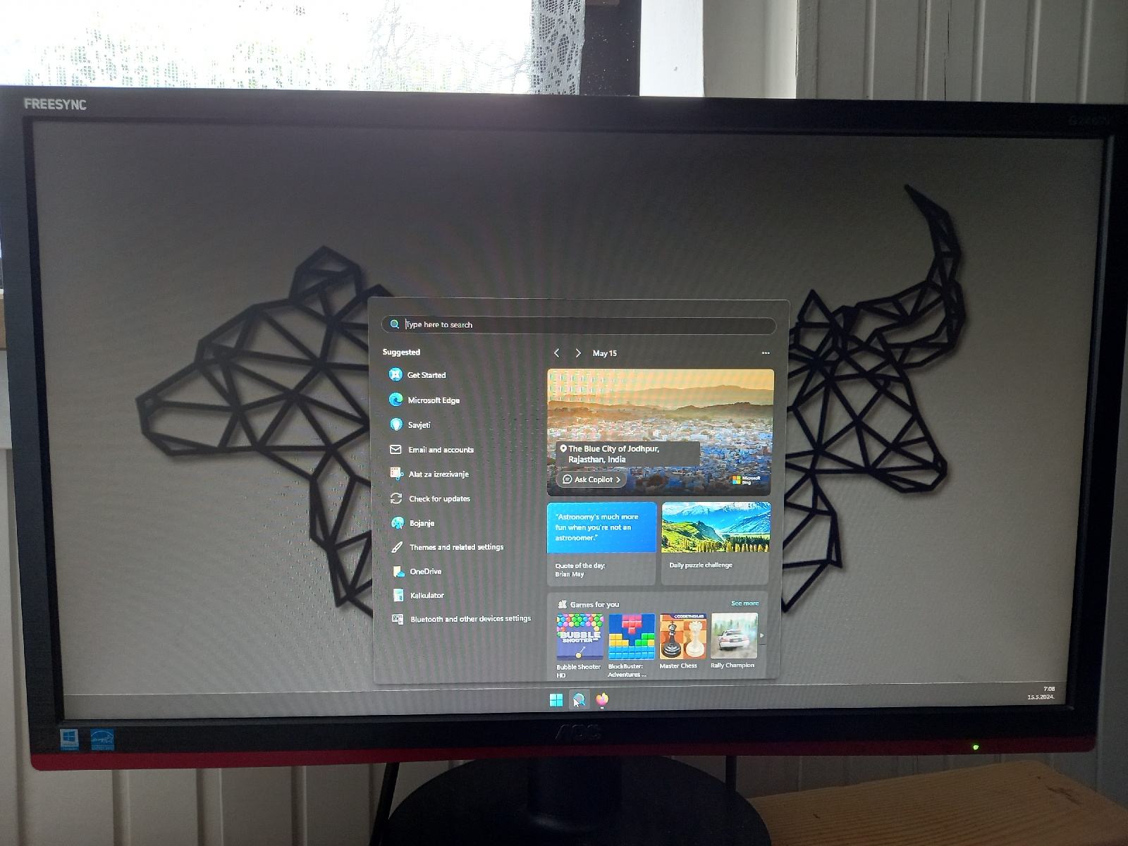 AOC monitor 24 60Hz, AMD Freesync