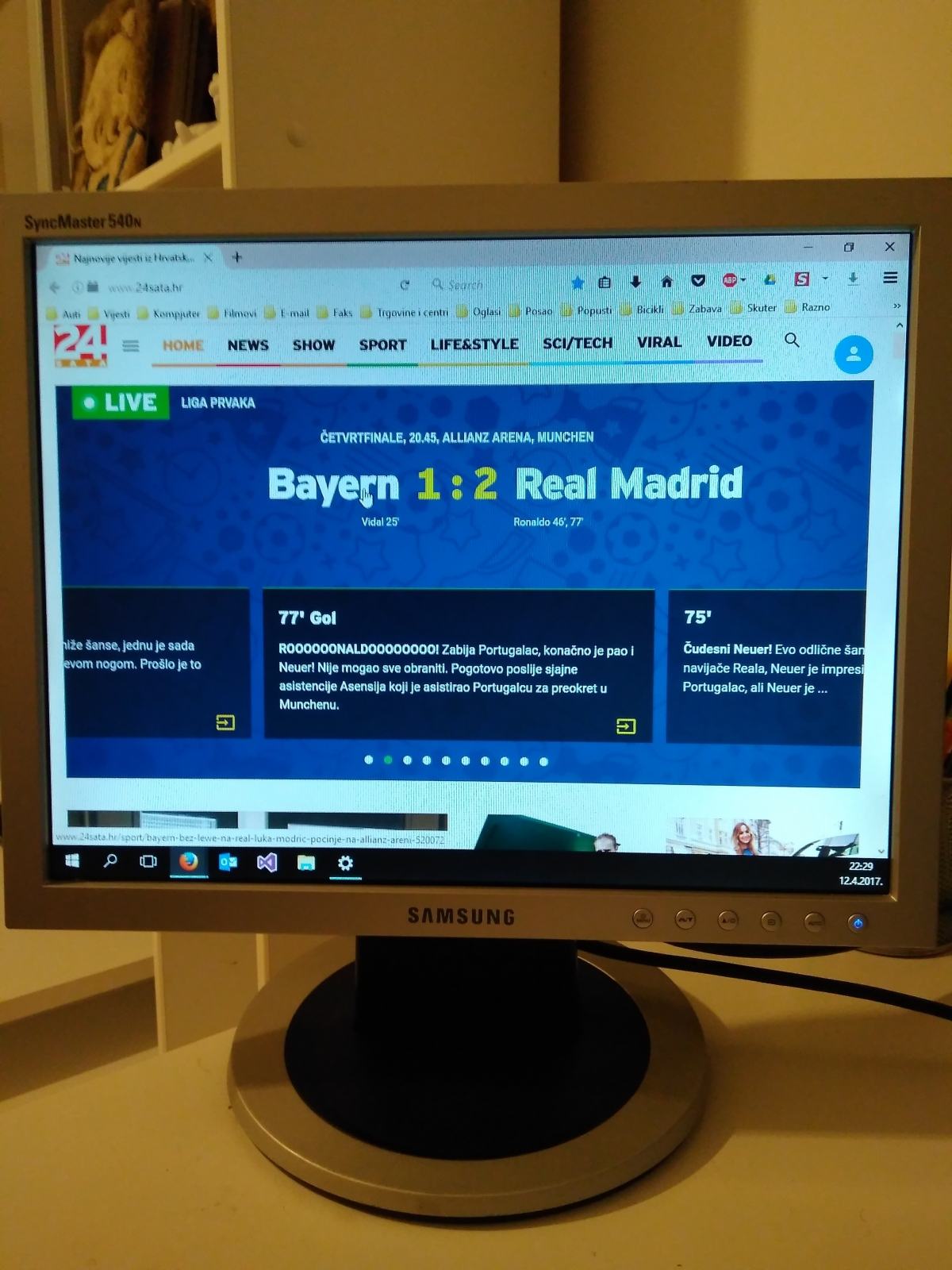 Samsung SyncMaster 540N, 15 (inča), VGA, kablovi, ispravan