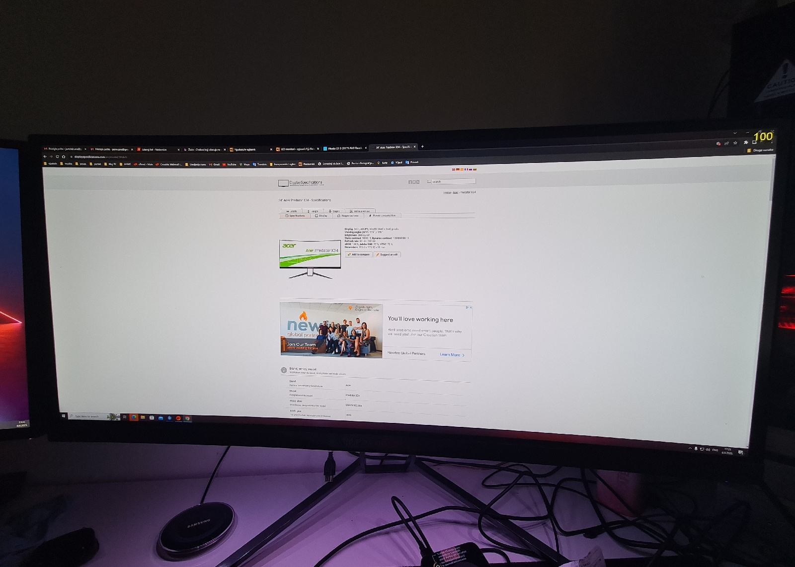Acer predator X34A ultrawide