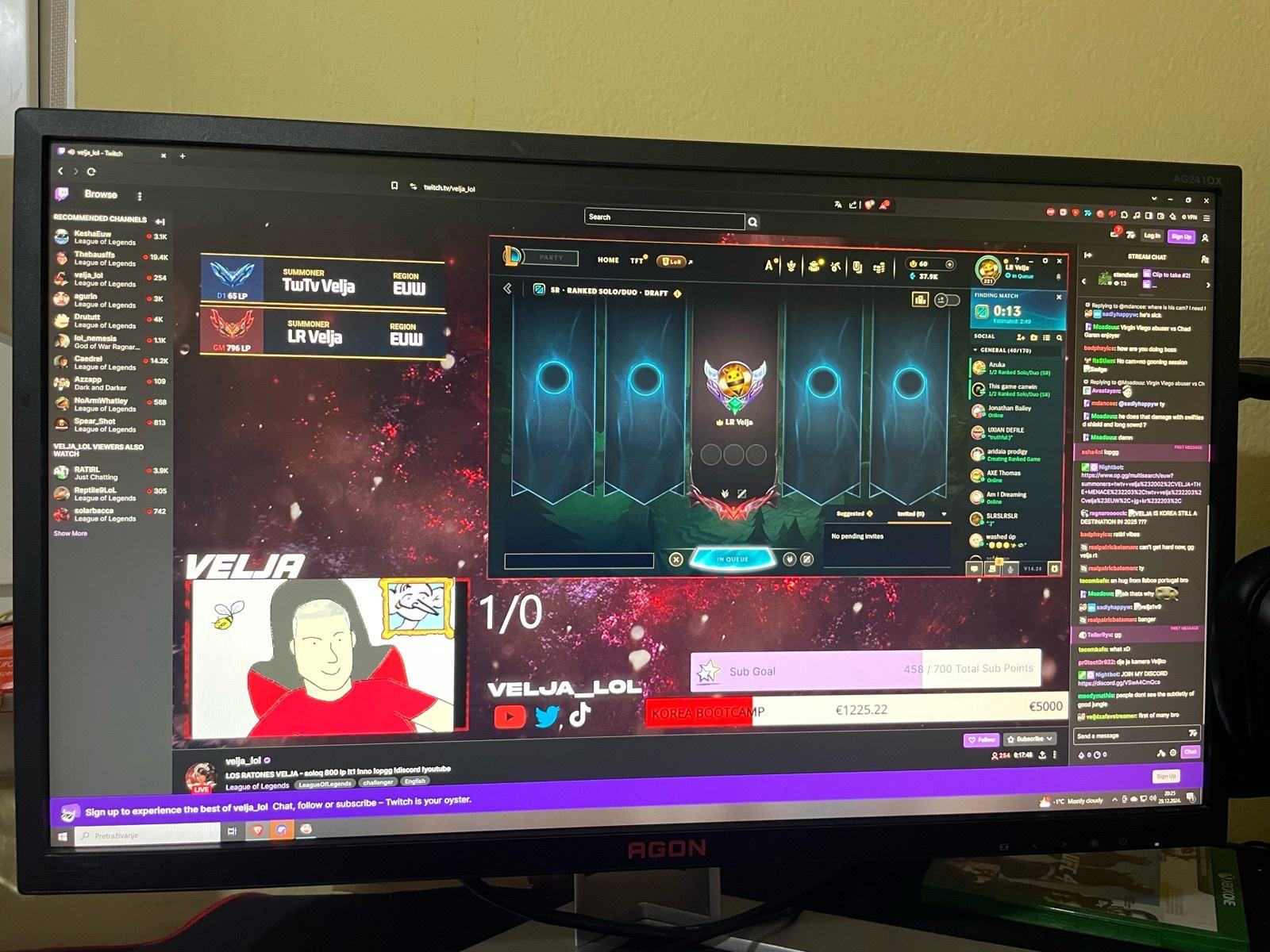 AOC 2k 144Hz 24 2560x1440p