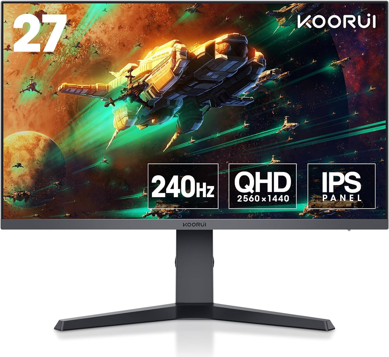 KOORUI Gaming Monitor 27″ - 144p, 240Hz, 1ms