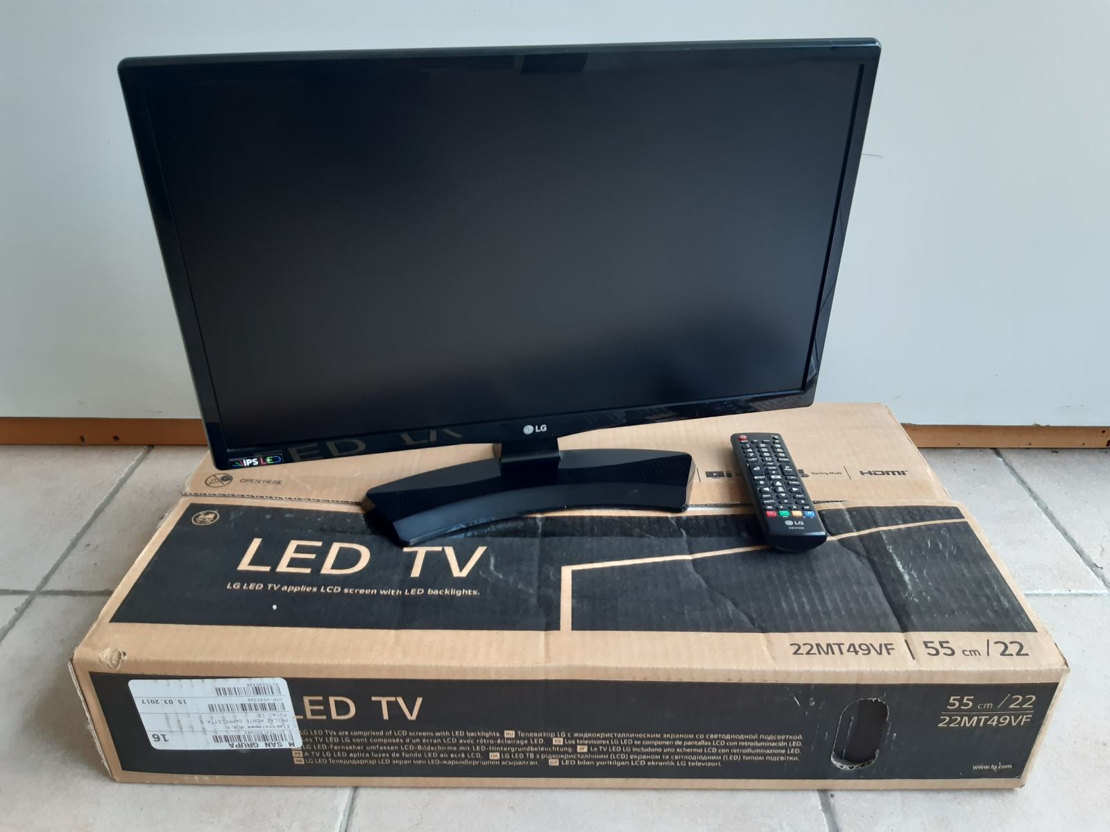 LG Monitor+HDTV 22 IPS FHD DVB-T2/S2/C HDMI USB