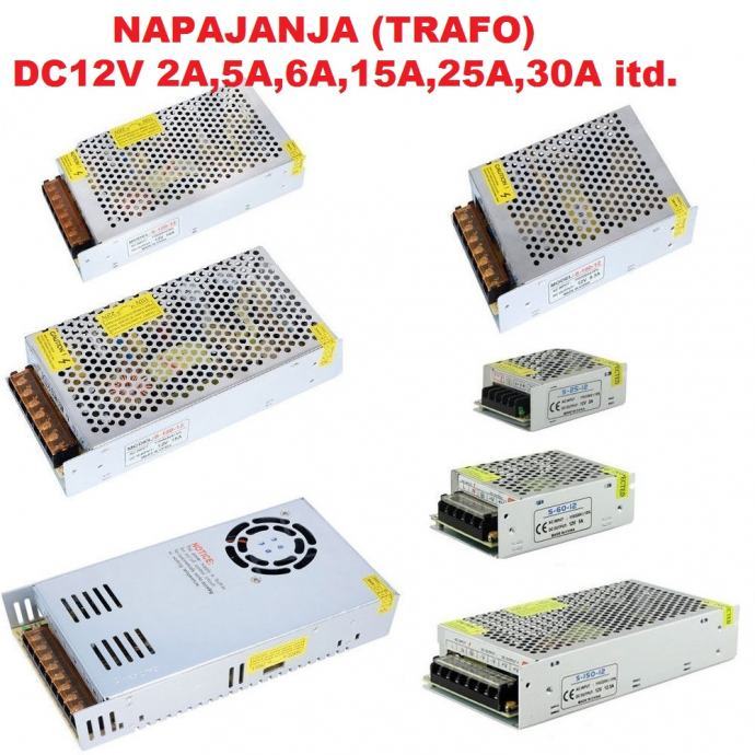 NAPAJANJA(Trafo) DC12V 2A,5A,6A,15A,30A metalno kućište