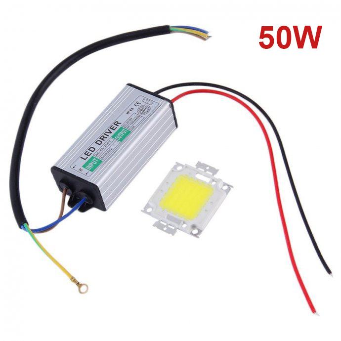 LED Chip 50W + LED driver 50W (vodootporni)