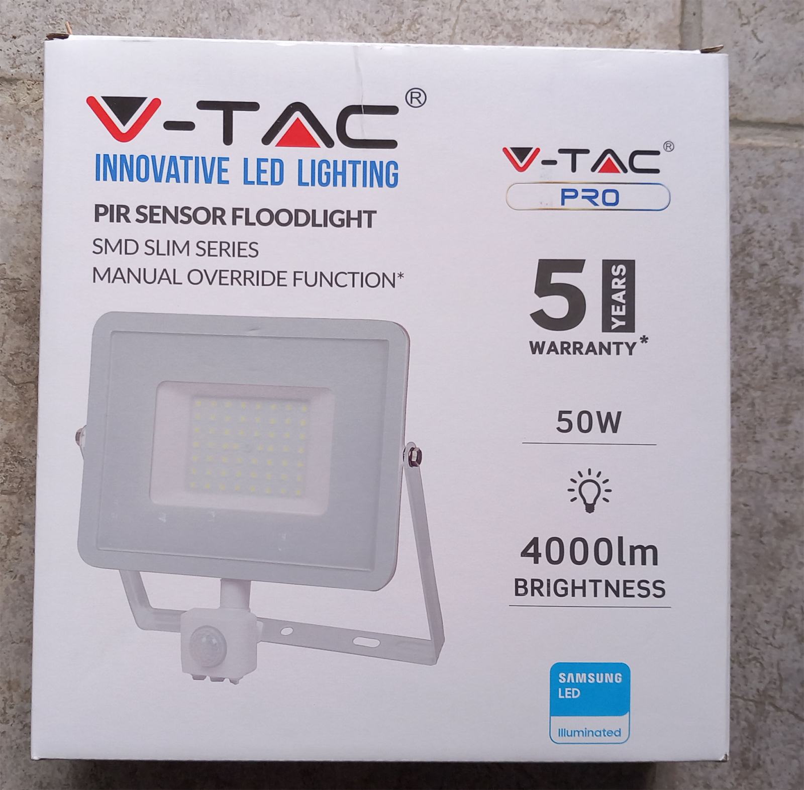 VTAC LED reflektor sa senzorom 50W 4000lm garancija 03/2027