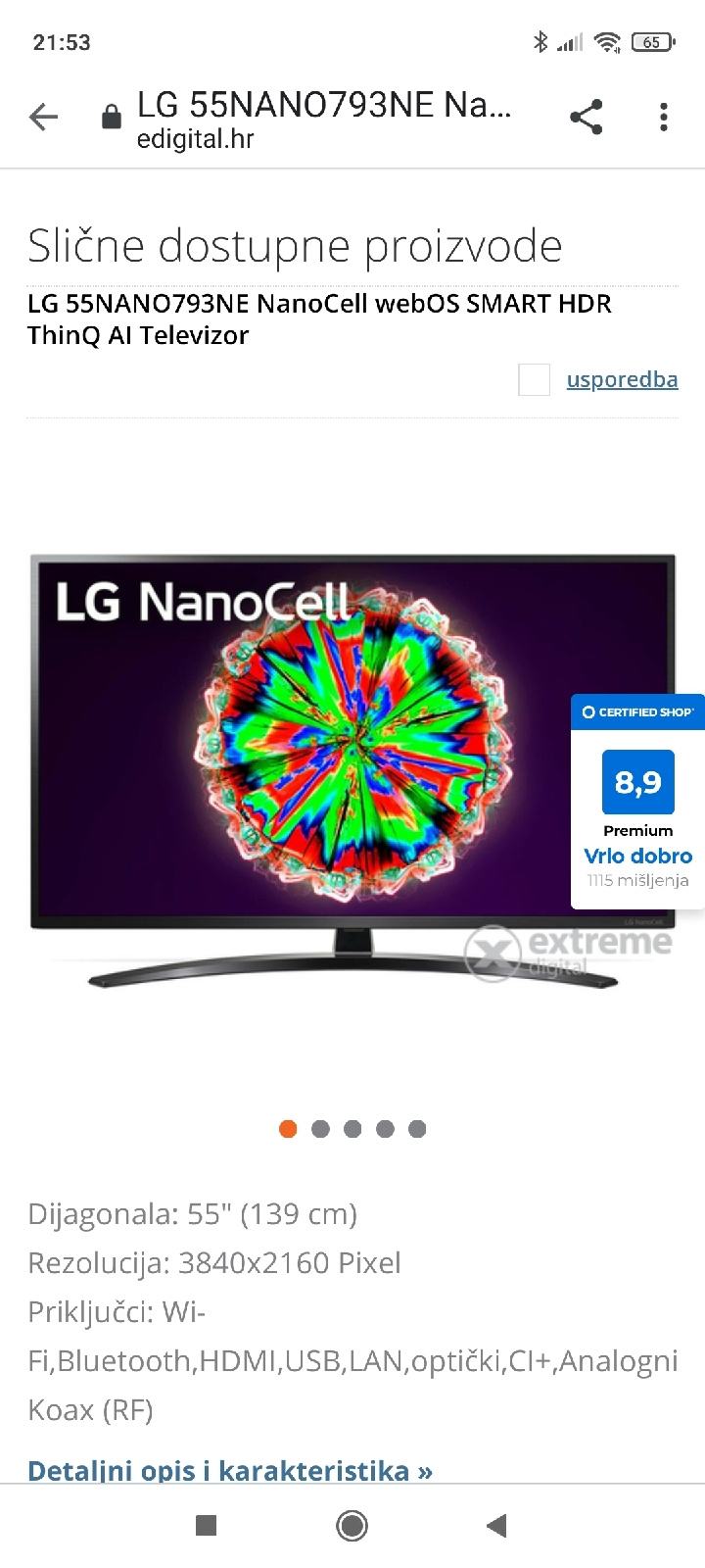 LG nano cell 55ultra HD 4K
